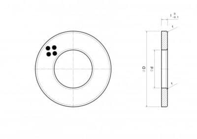 Self-lubricated Bronze, Oilless Washer, Plugged Graphite!