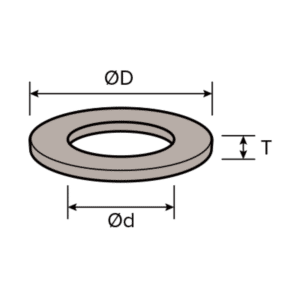 Solid lubricated Thrust Washer - JTW Brass Oilless Washer